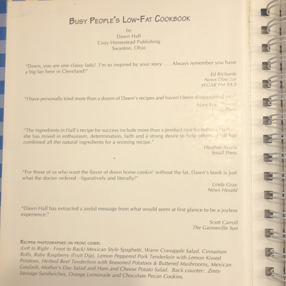 Kitchen | Y2k Busy Peoples Lowfat Cookbook Dawn Hall | Poshmark